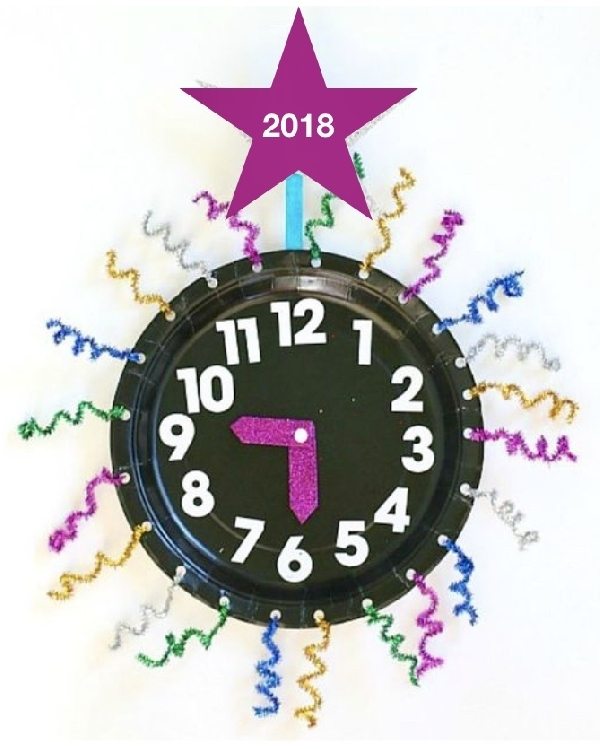 Aftelklok voor oud en nieuw knutselen » Crea met kids