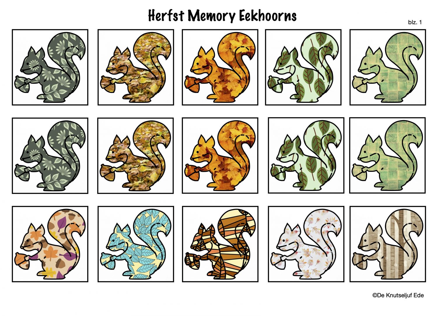 Herfst Memory kaartjes » Crea met kids