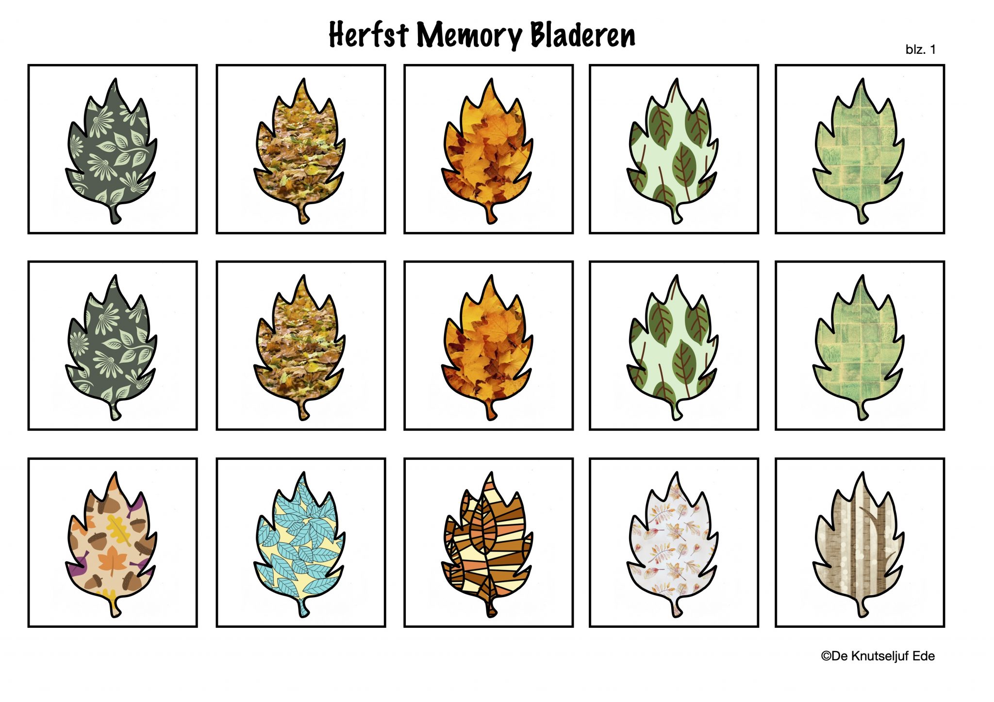 Herfst Memory kaartjes » Crea met kids