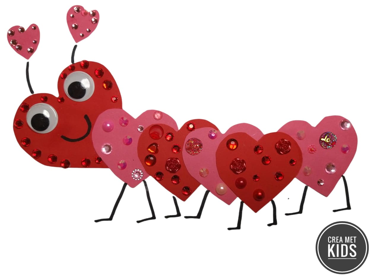 Hartjes rupsje maken voor Valentijn » Crea met kids