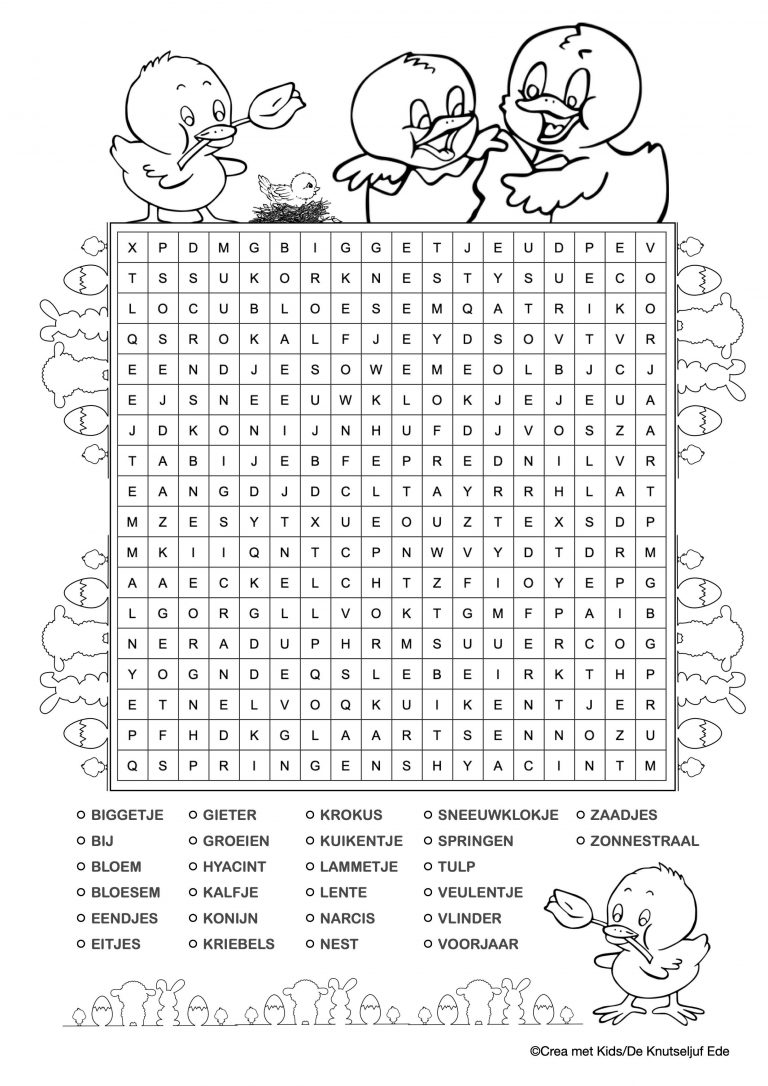 Woordzoeker Lente » Crea met kids