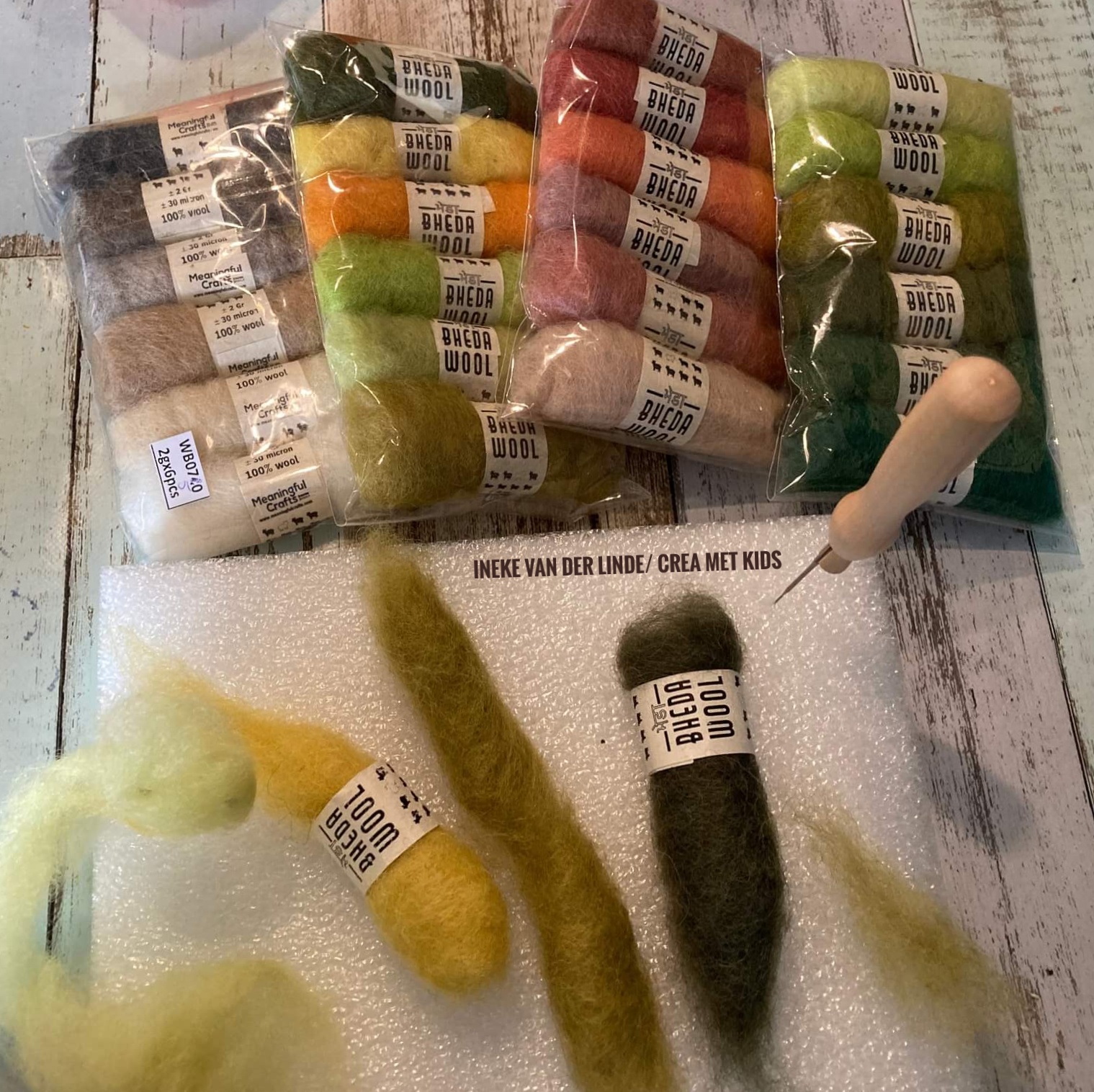 Eikels naaldvilten met een hoedje » Crea met kids