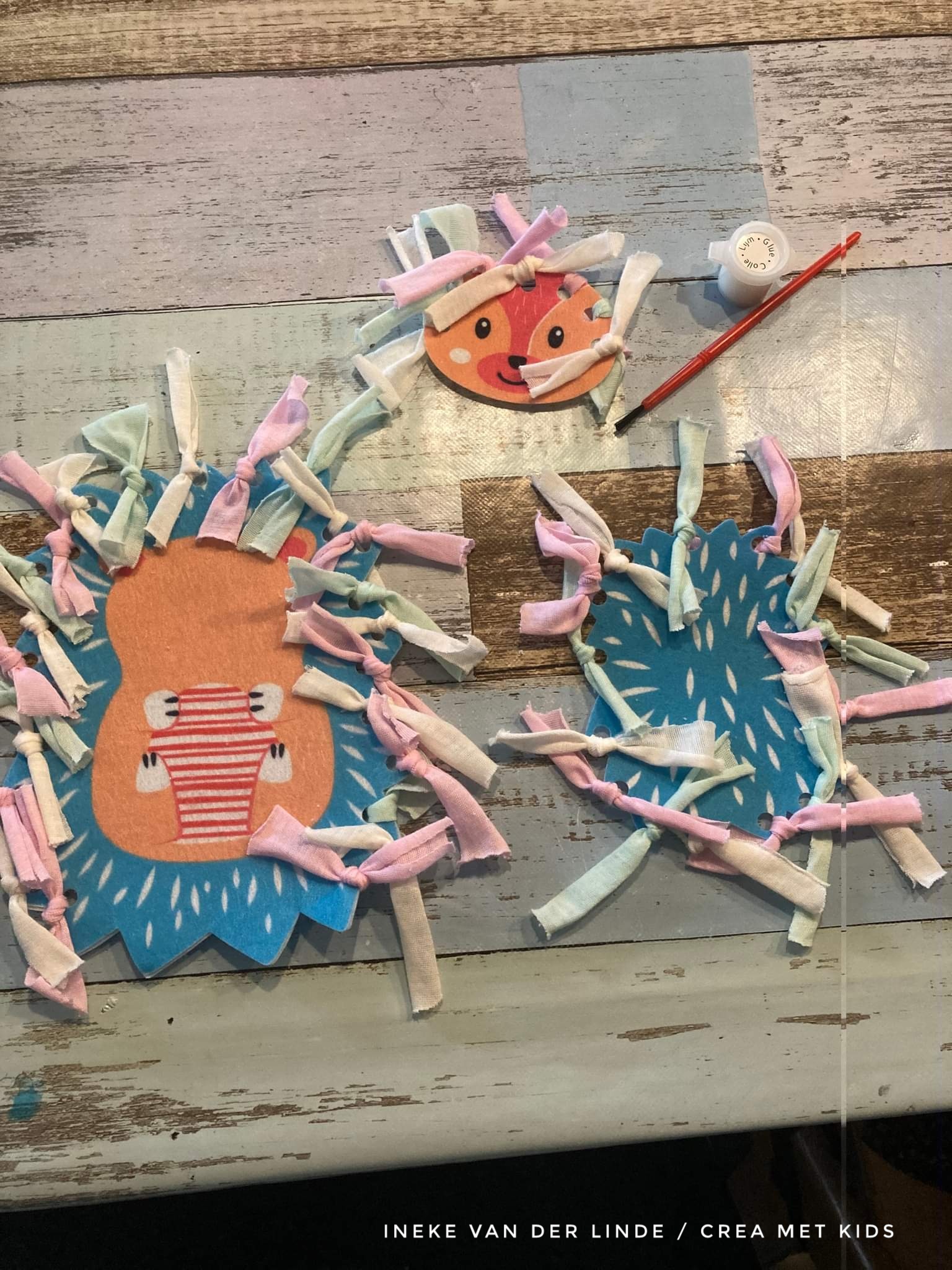 Handpop dier maken zonder naald en draad van Ses Creative » Crea met kids