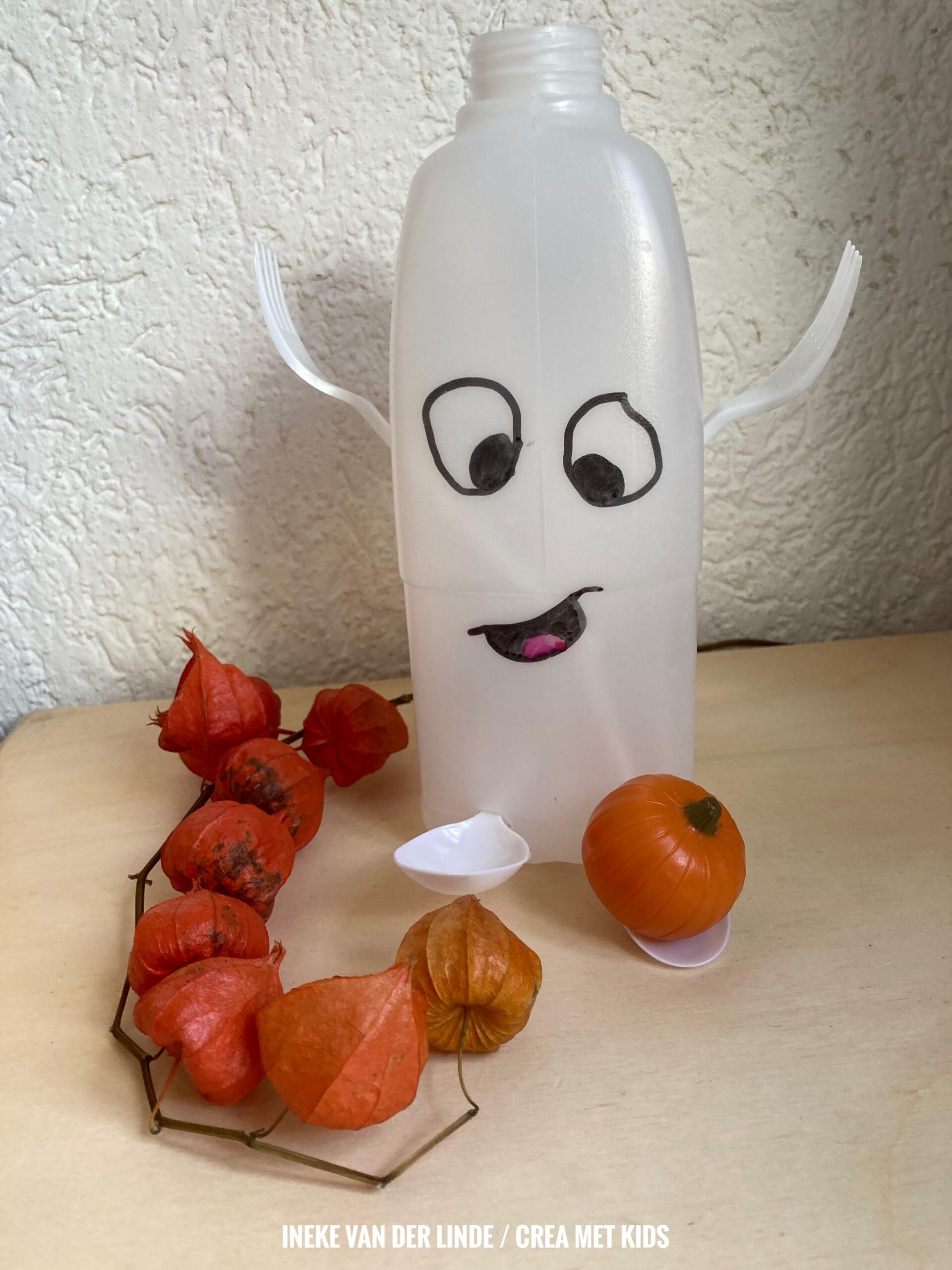 Spookje knutselen van melkpak » Crea met kids